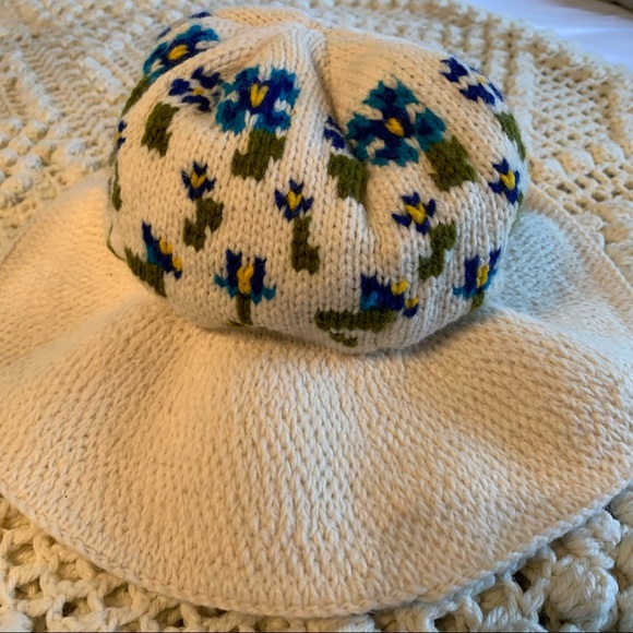 Accessories | Vintage Granny Knitted Bucket Hat Bin F | Poshmark